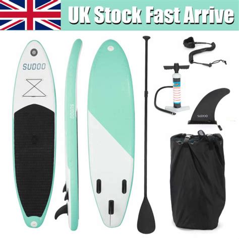 10ft Inflatable Stand Up Paddle Sup Surfing Board Paddleboard Kayak On
