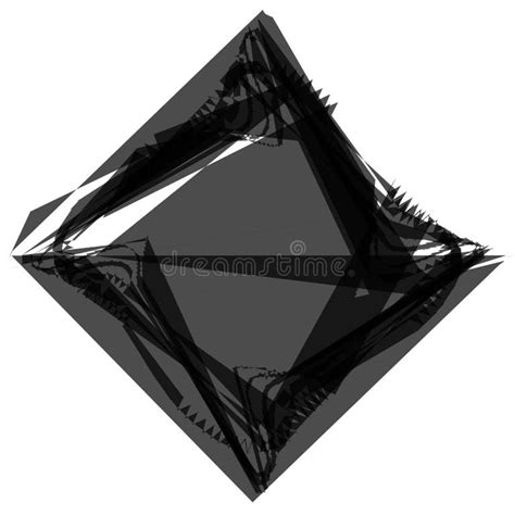 Edgy Angular Monochrome Geometric Element Abstract Graphics Stock Vector Illustration Of