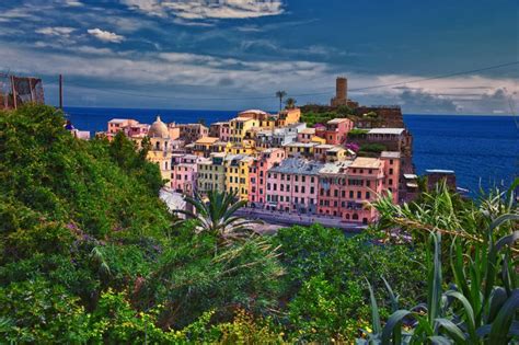 Cinque Terre Views From Hiking Trails Of Seaside Villages Italian