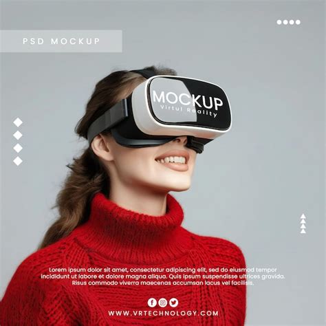 Premium Psd Virtual Reality Glasses Psd Mockup Design