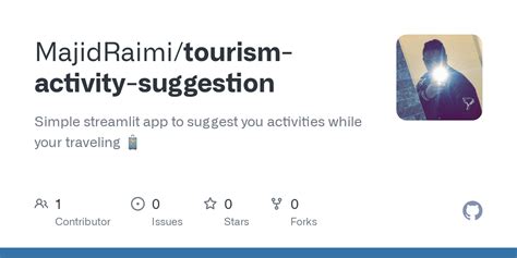 GitHub MajidRaimi Tourism Activity Suggestion Simple Streamlit App