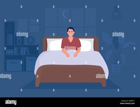 Man Suffering From Insomnia In Bedroom Flat Color Vector Illustration Stock Vector Image And Art Man Suffering From Insomnia In Bedroom Flat Color Vector Illustration Stock Vector Image And Art