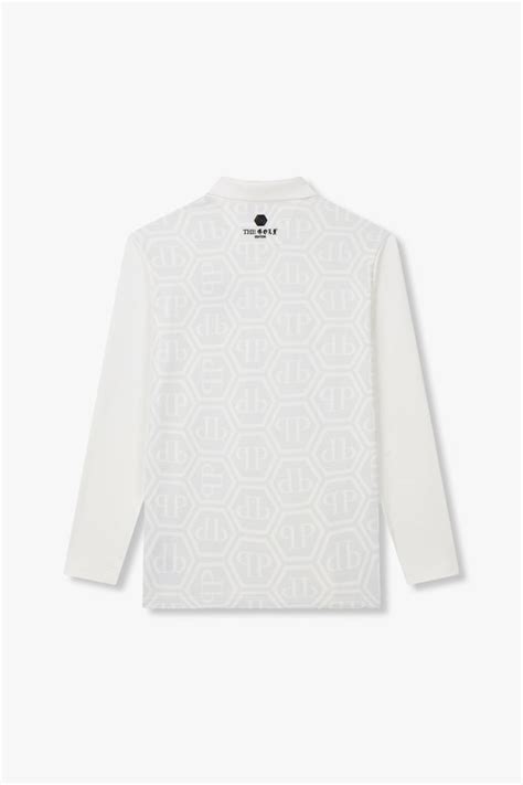 Philipp Plein Golf필립플레인 골프 Men 콘트라스트 그래픽 롱 슬리브 폴로 Sivillage 에스