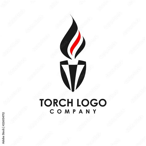 Torch Logo Template Stock Vector Adobe Stock