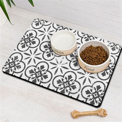 Dog Food Mats For Floors Absorbent Pet Cat Food Mat