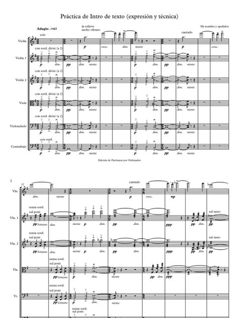 textos expresion y tecnica partitura completa pdf música clásica