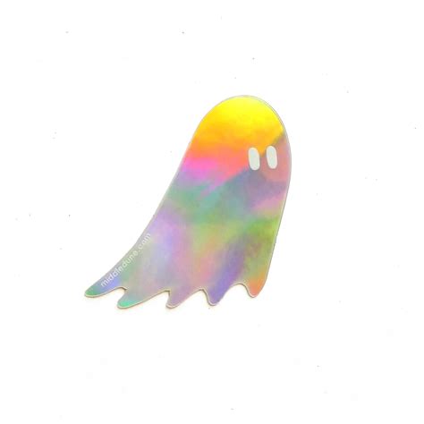 Holographic Ghost Sticker Of Aspen Curated Ts