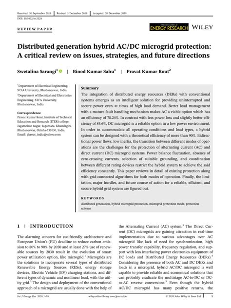 R E V I E W P A P E R Distributed Genera Pdf Fuse Electrical Power Inverter