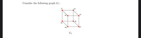 Solved 3 Consider The Following Graph G2 Is G1 Gz You