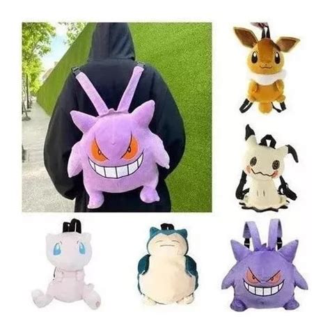 Mochila Mimikyu Snorlax Estilo Japonês Pokémon Gengar01