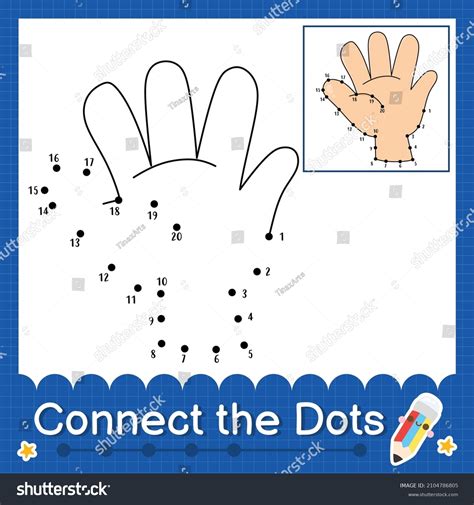 Connect Dots Counting Numbers 1 20 Stock Vector Royalty Free