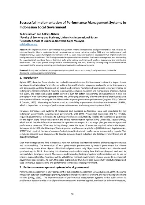 Pdf Successful Implementation Of Performance Management Systems In