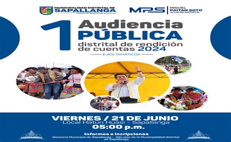 I Audiencia Pública De Rendición De Cuentas 2024 21 De Junio 500 Pm