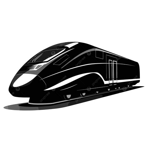 고속 열차의 흑백 실루엣 벡터 흰색 바탕에 고속 열차의 단순한 검은색 아이콘 그림자 없음 작은 프레임 중앙 Png 일러스트 및 벡터 에 대한 무료 다운로드 Pngtree