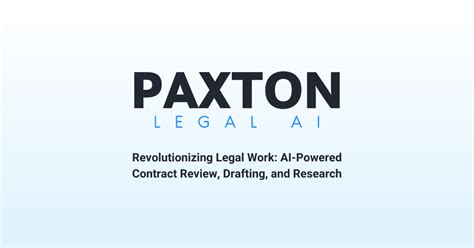 Paxton Ai Legal Drafting