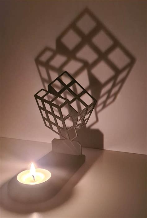 Stl File Candle Holder Rubiks Cube・model To Download And 3d Print・cults