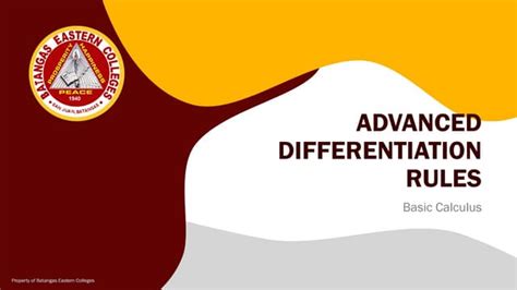 Advanced Differentiation Rulespdf