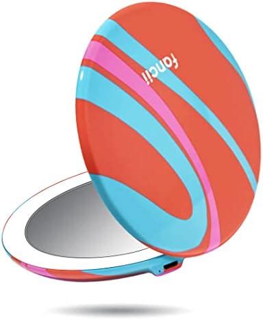 Fancii LED Compact Makeup Mirror For Handbag 1X 10X Magnifying Natural Daylight LED Travel