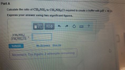 Solved Calculate the ratio of CH_3 NH_2 to CH_3 NH_3 Cl | Chegg.com