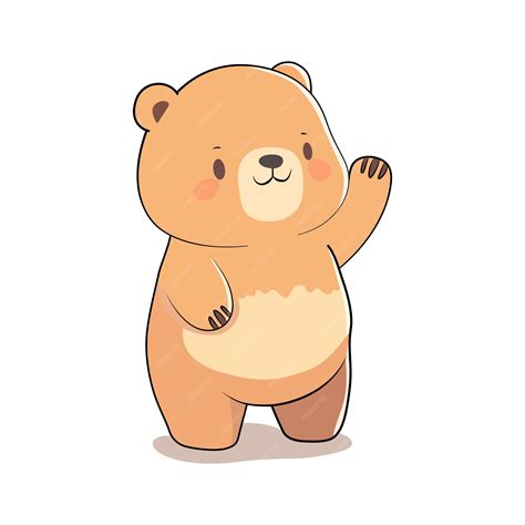 Premium Vector Bear Logo Design Cartoon Happy Bear Isolated Image Of