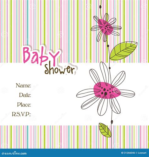 Tarjeta De Llegada Del Beb Ilustraci N Del Vector Ilustraci N De Tarjeta Flor