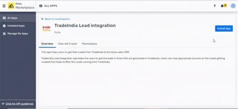Comprehensive Guide To Tradeindia Integration In Kylas Crm