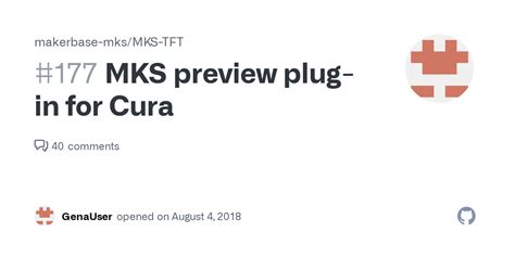 Mks Preview Plug In For Cura · Issue 177 · Makerbase Mksmks Tft · Github