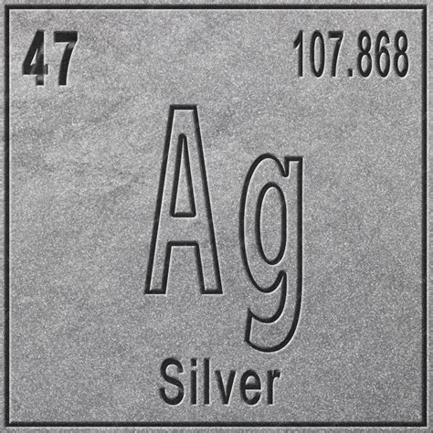 Premium Photo Silver Chemical Element Sign With Atomic Number And Atomic Weight Periodic