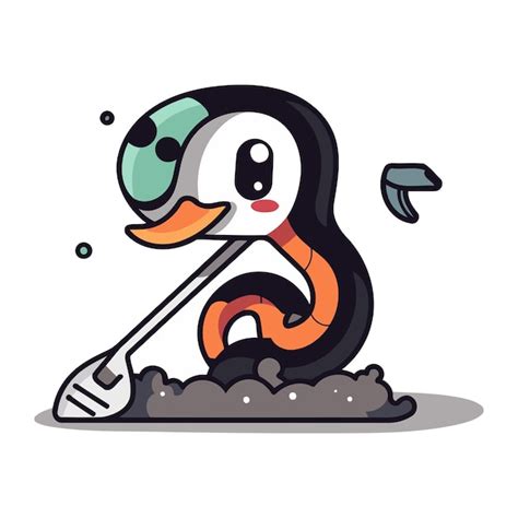 Personnage De Cygne Mécanique Illustration Vectorielle De Style Dessin