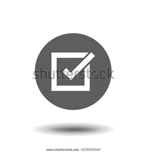 Illustration Check Mark Icon Square Vector Stock Vector Royalty Free Shutterstock