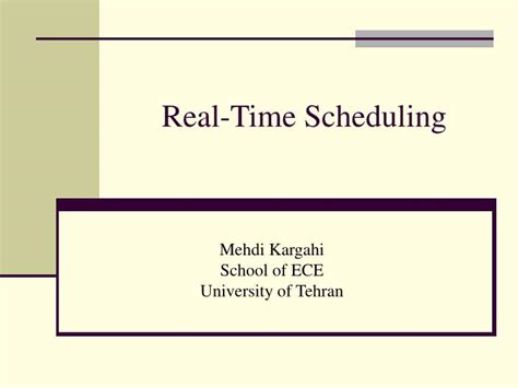 Ppt Real Time Scheduling Powerpoint Presentation Free Download Id