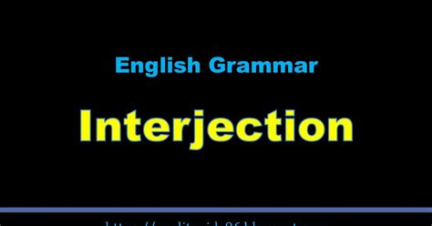 English Grammar Interjection