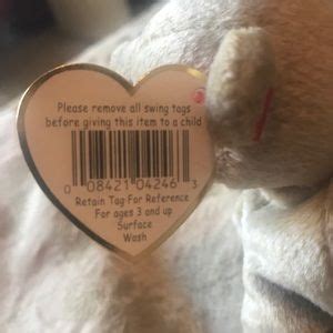 TY Original Wear Other Almond Beanie Baby Bear 998 With Error Tags