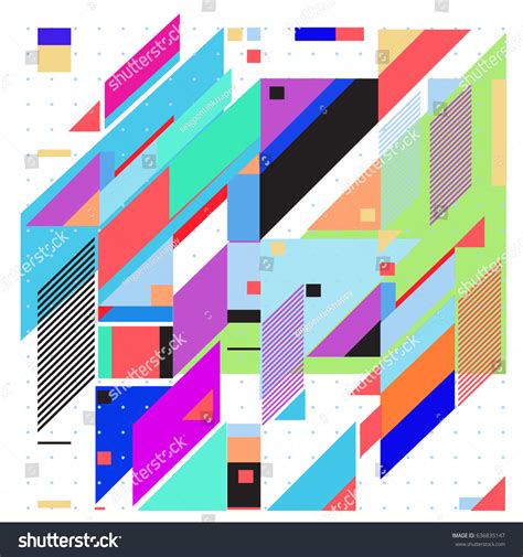 Abstract Colorful Geometric Isometric Background Can Stock Vector