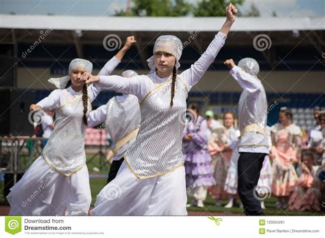 Young Girl In National Tatar Costume Editorial Photo Image Of Rider