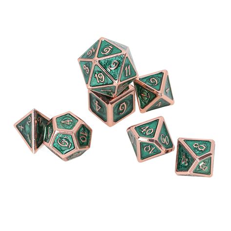 Juego De Dados Poliédricos Dados De Juego De Rol Textura Metálica única