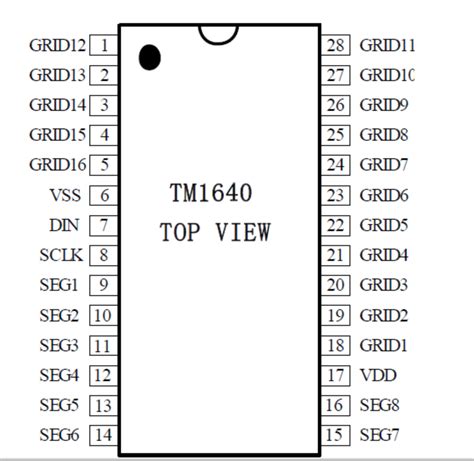 Led驱动芯片tm1640 产品关键词1640led驱动led驱动芯片1640tm1640驱动芯片芯片1640m1640芯片驱动