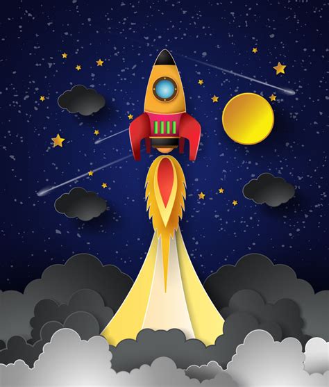 卡通火箭 太空火箭飞船 航天火箭和宇宙飞船 宇宙飞船游戏航天飞机 未来火箭天文学技术 独立矢量图示图标集素材 高清图片 摄影照片 寻图免费打包下载