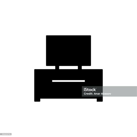 Tv 테이블 가구 모양 아이콘입니다 모바일 개념 및 웹 응용 프로그램에 대 한 가구 아이콘의 요소입니다 웹 및 모바일이 Tv