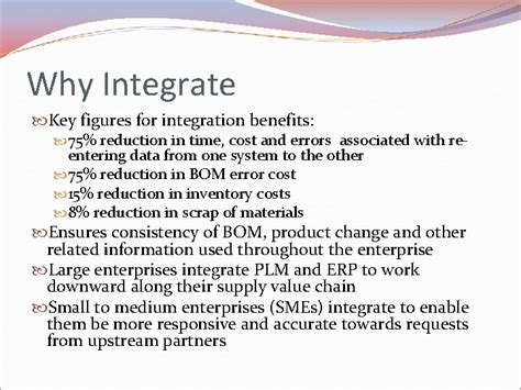PLM And ERP Integration Business Efficiency And Value
