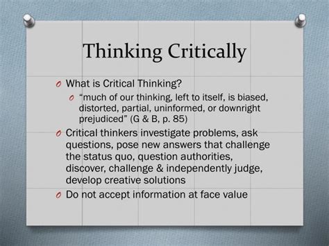 ppt thinking critically powerpoint presentation free download id