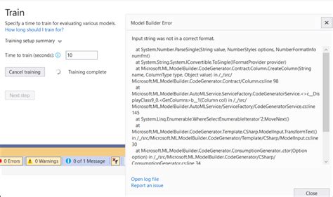 Fix Train Error Message If Incorrect Data Type Selected · Issue 1290