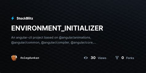 environment initializer stackblitz