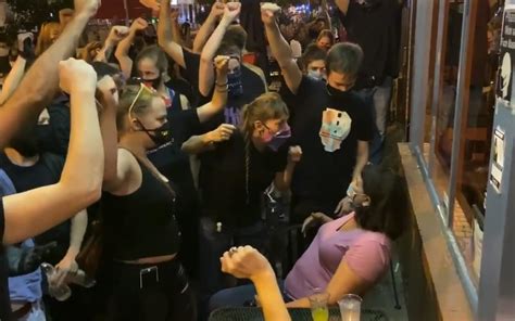 Aggressive Crowd Of Black Lives Matter Protesters Confront Diners