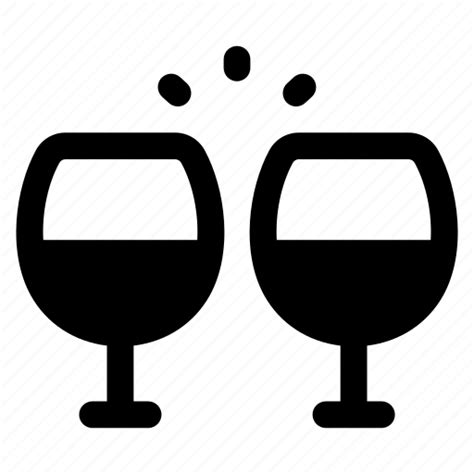 Toast Wine Glass Celebration Party Alcohol Drink Icon Download