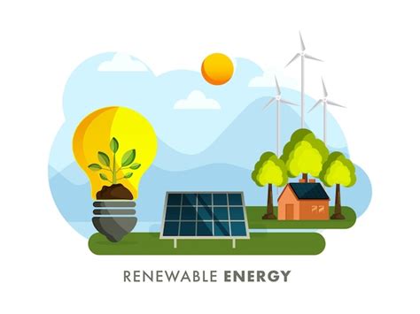 기술 설계와 생태 개념 무료 벡터