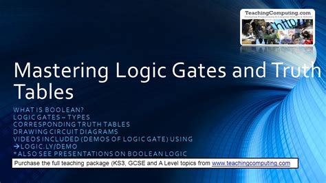 Images Digital Logic Gates And Truth Tables Ppt And View Alqu Blog
