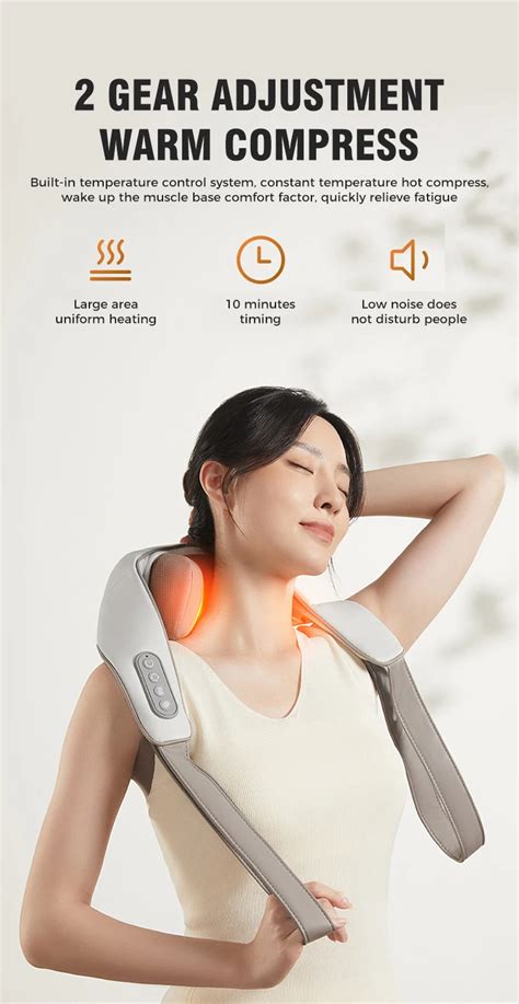 Deep Kneading Neck Hand Shaped Massager Wireless Shiatsu Electric