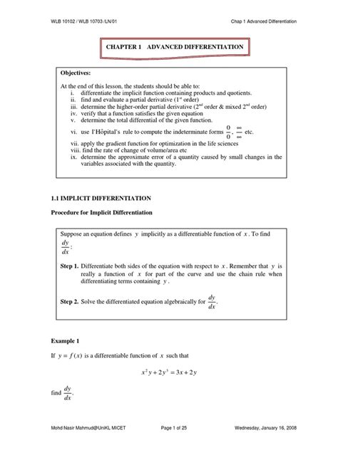 optimization of multivariable functions through partial differentials pdf derivative equations