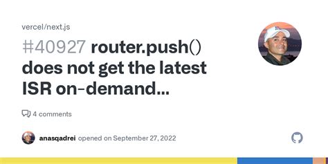 Routerpush Does Not Get The Latest Isr On Demand Revalidated Page